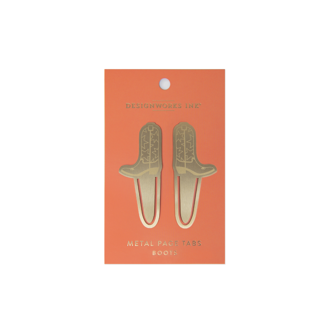 Brass Page Tabs - Boots - DesignWorks Ink